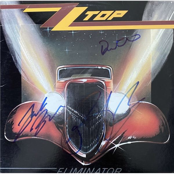 Signed ZZ Top Eliminator Album Cover