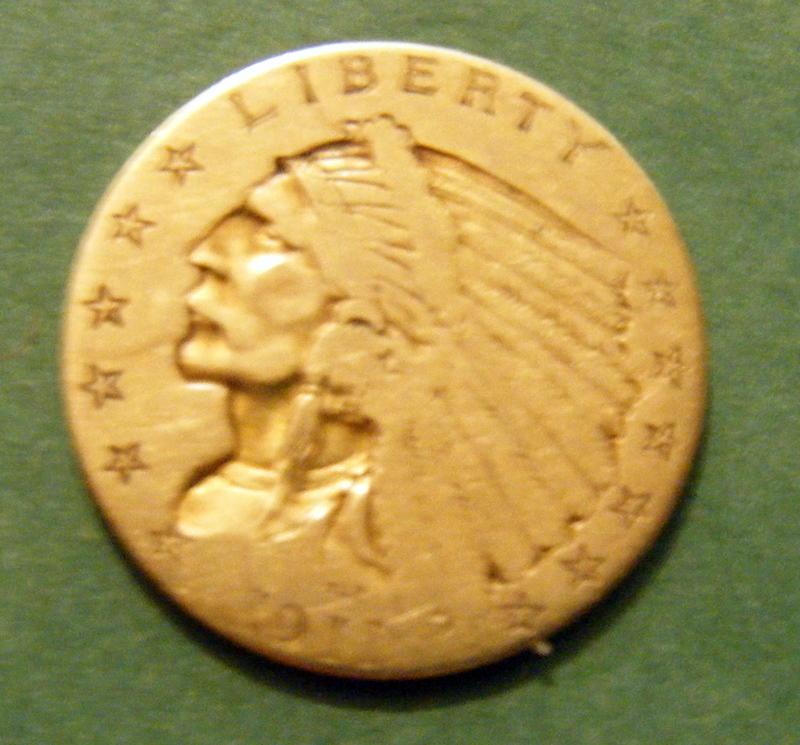 1911 $2.50 Indian Gold Liberty Coin