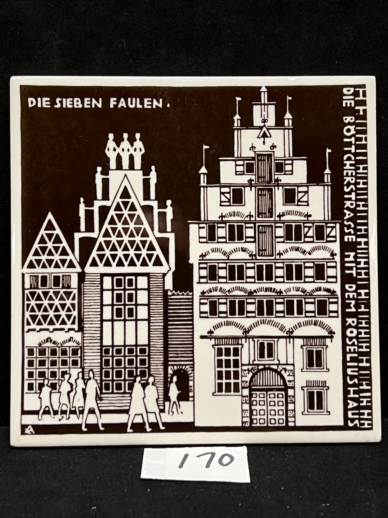 Vintage Original Alfred Evers Art Tile / Trivet German 6x6"