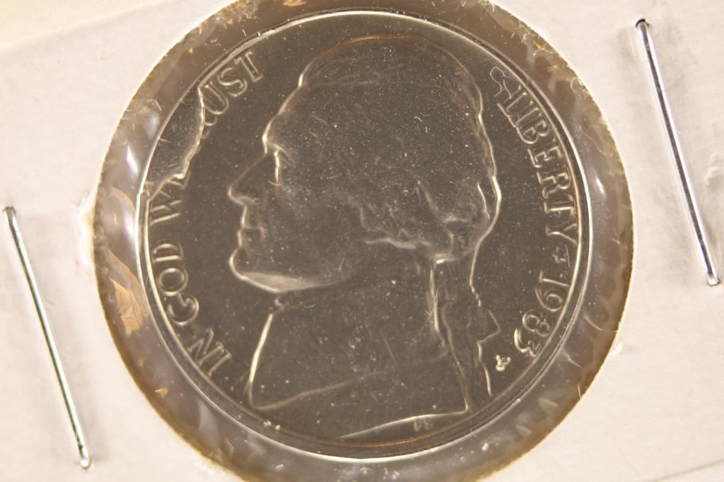ERROR 1983-P JEFFERSON NICKEL "CUD"
