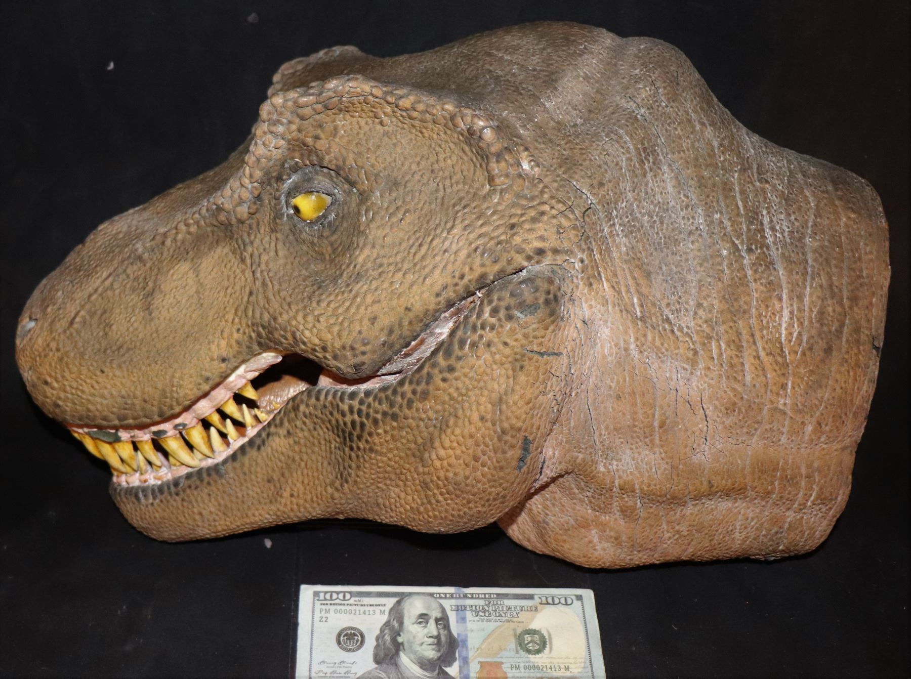 JURASSIC PARK THE LOST WORLD & JP III T-REX DINOSAUR HEAD PUPPET WITH ...
