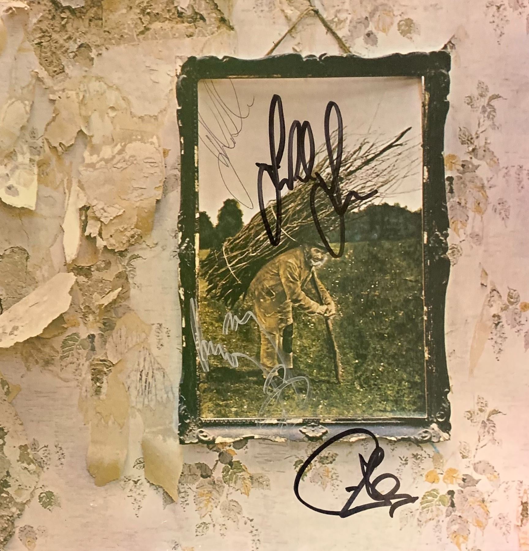 Signed Led Zeppelin IV Album Cover