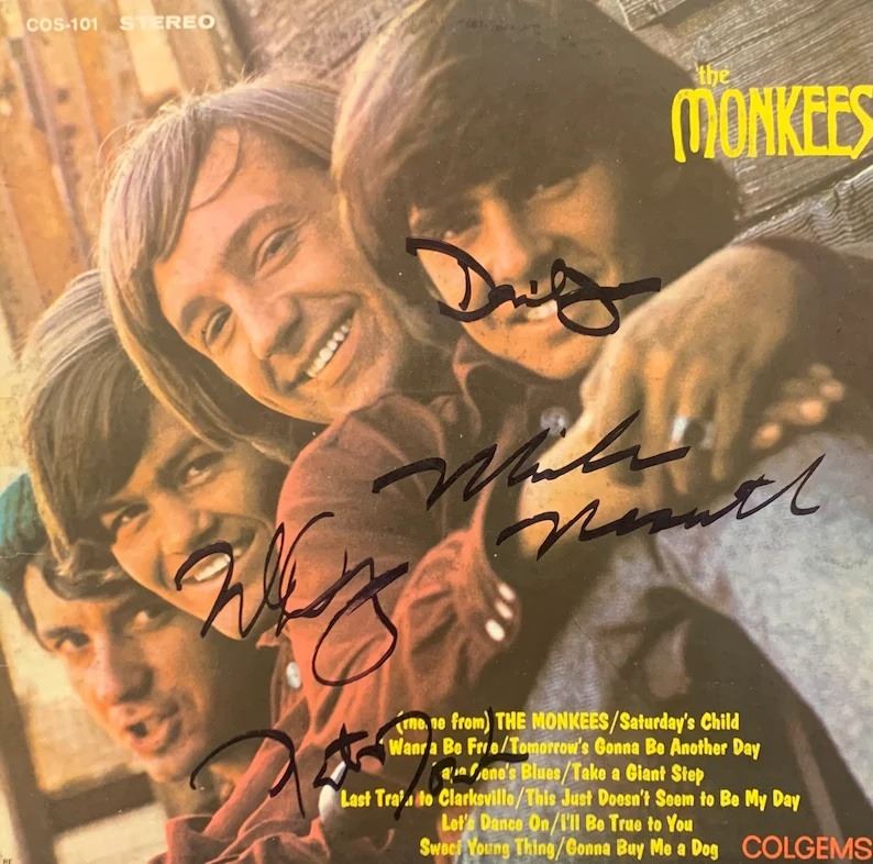Signed The Monkees Album Cover (debut album)