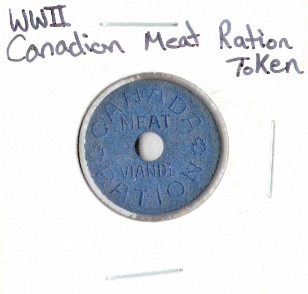 WWII Canadian Meat Ration Token