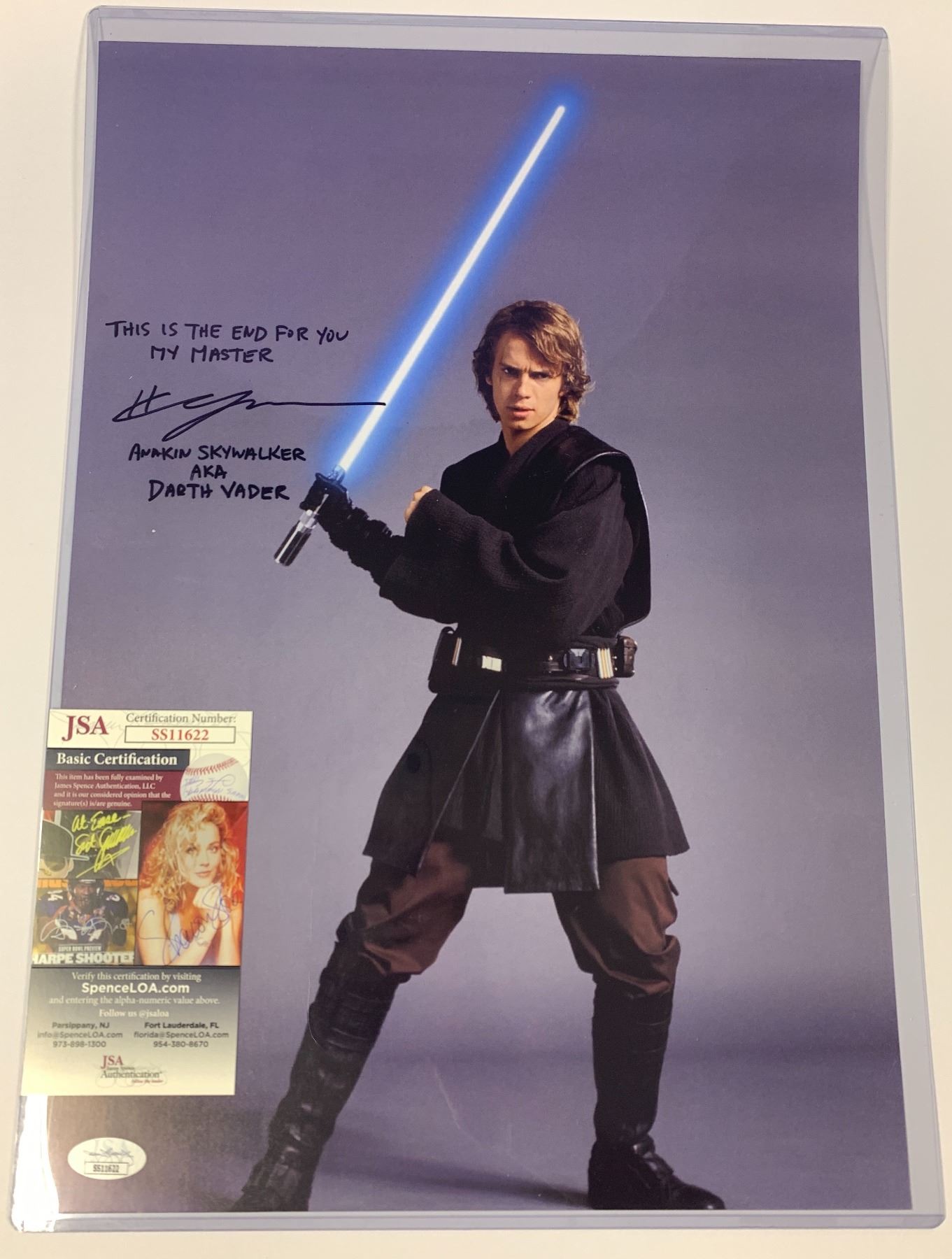 JSA Hayden Christensen Autograph Photo