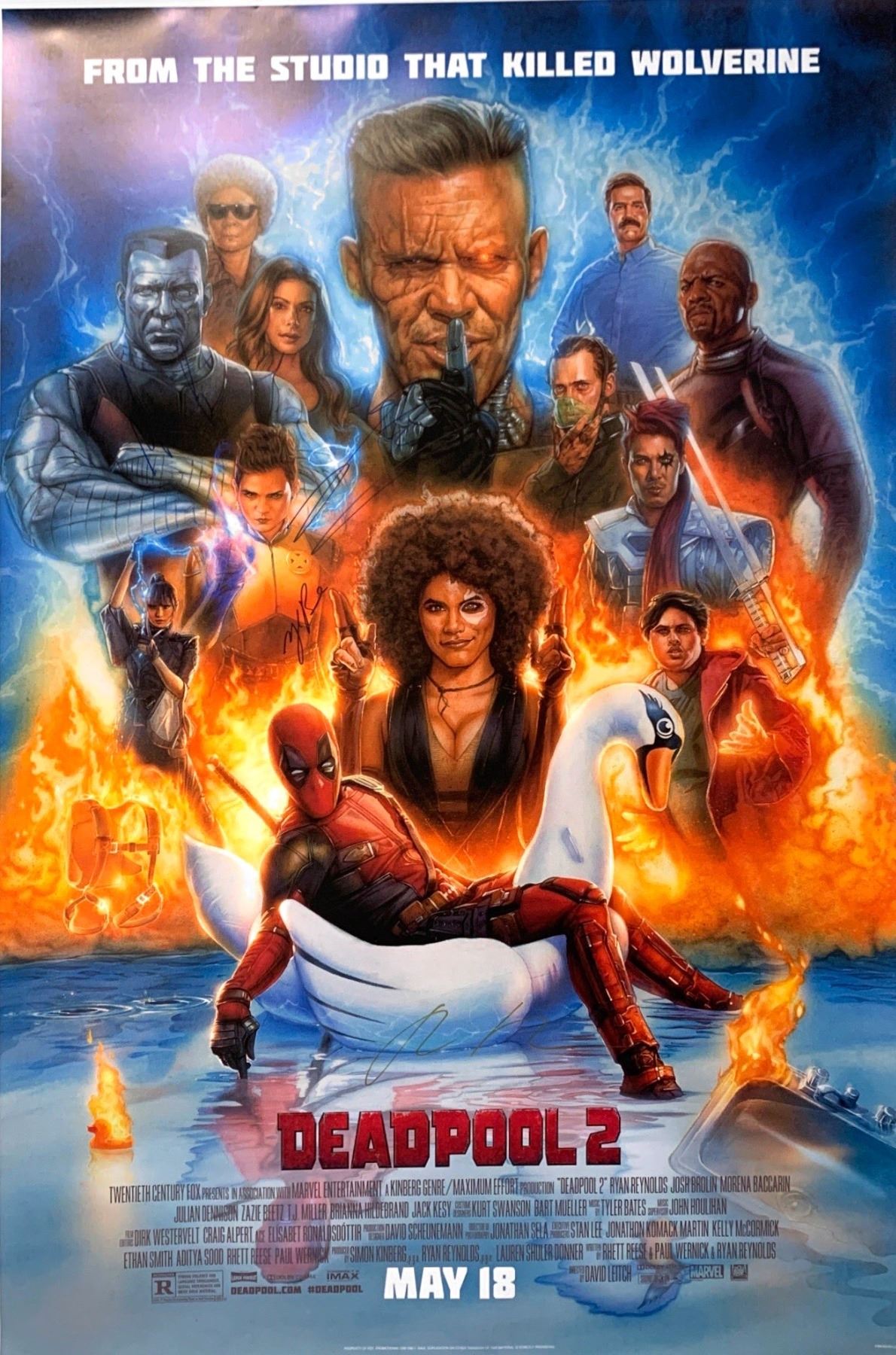 Autograph Deadpool 2 Poster