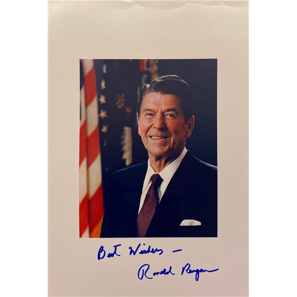 Autograph Signed Ronald Reagan Photo
