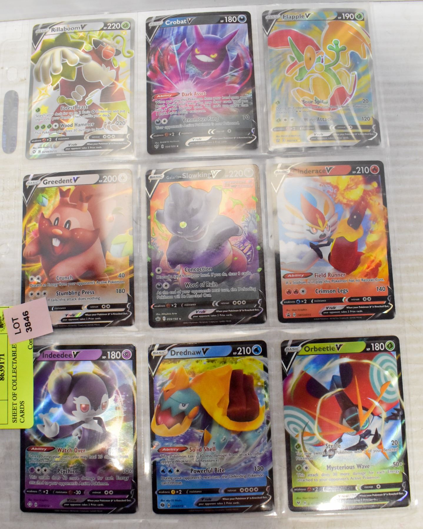 SHEET OF COLLECTABLE POK MON CARDS sheet-of-collectable-pok-mon-cards