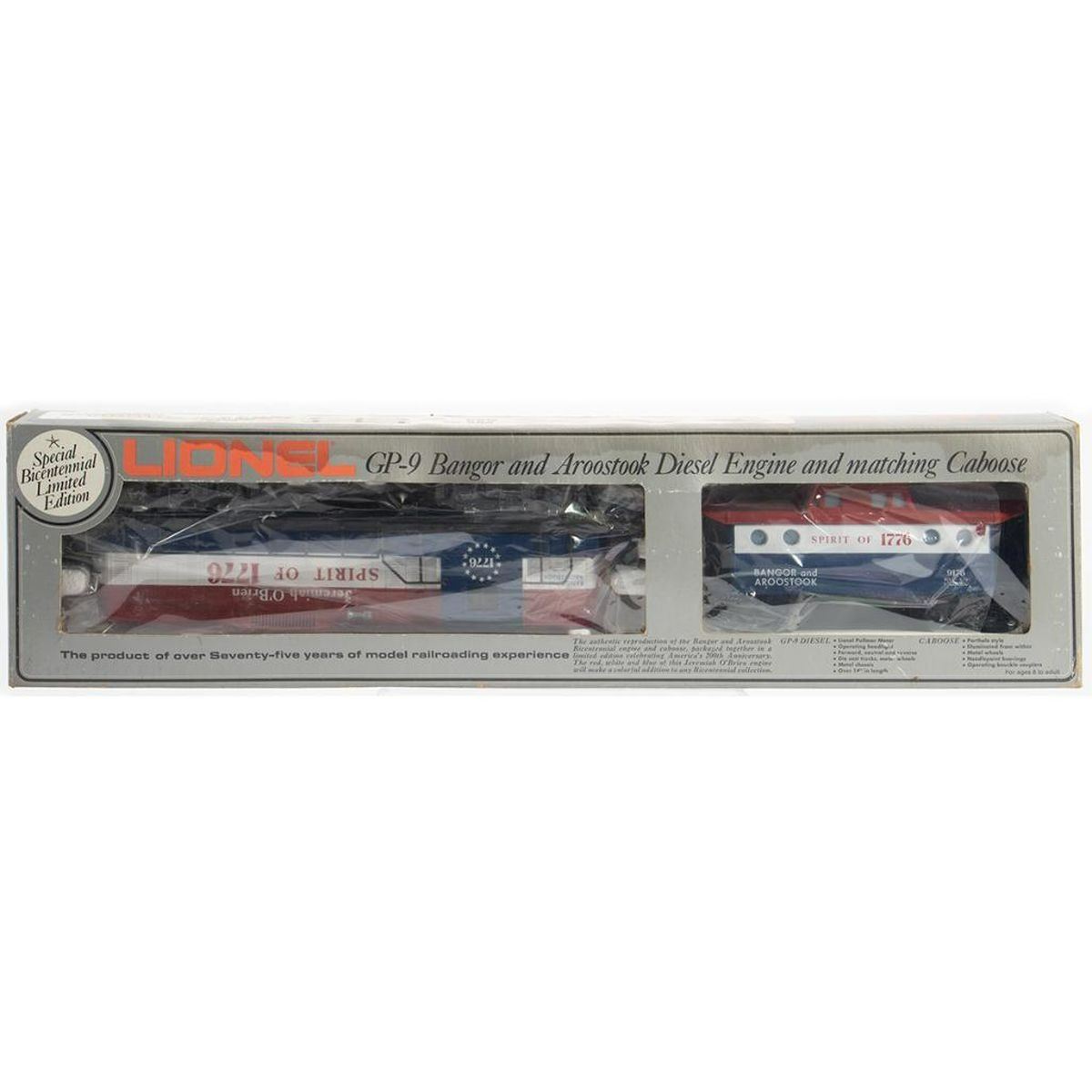 Lionel 6-8665 Bicentennial Bangor and Aroostook GP-9 and Caboose in ...