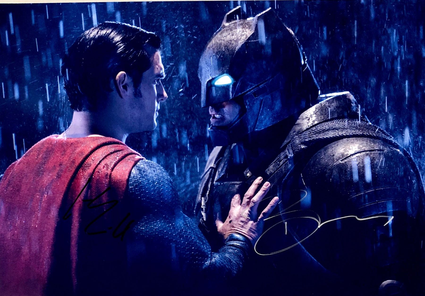 Ben Affleck Autograph Signed Batman Superman Photo