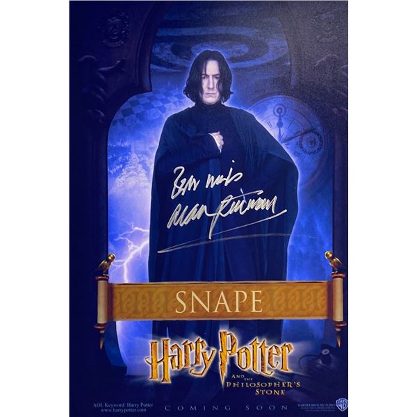Autograph Signed Harry Potter Alan Rickman Photo