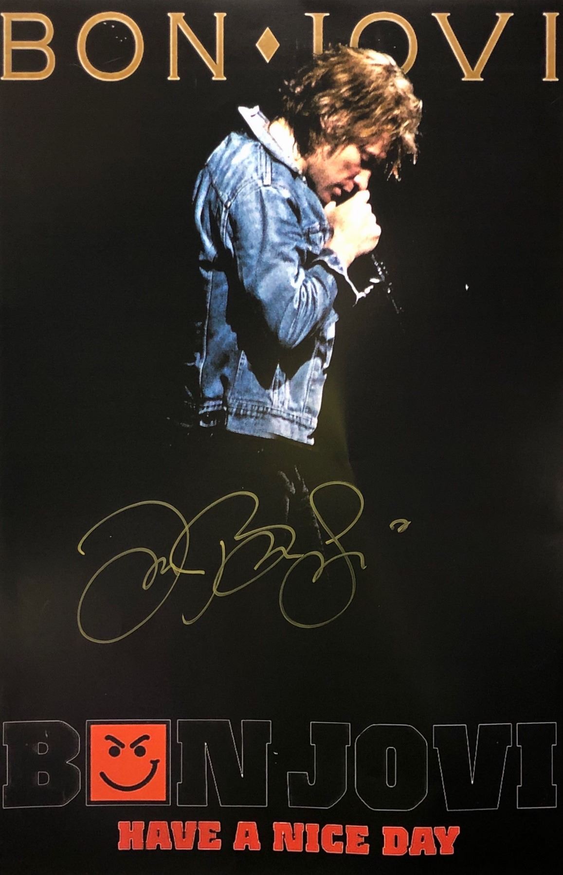 Jon Bon Jovi Poster Autographed Signed