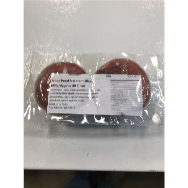 FROZEN: JONES BREAKFAST HAM SLICES (680 G) - PER PACKAGE