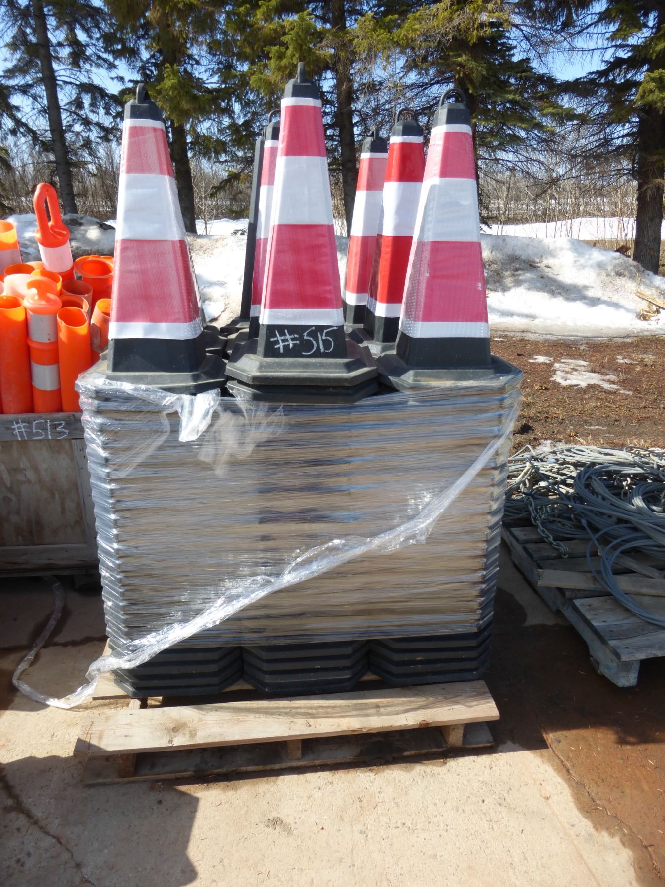 Large Qty of Red and White Pylons