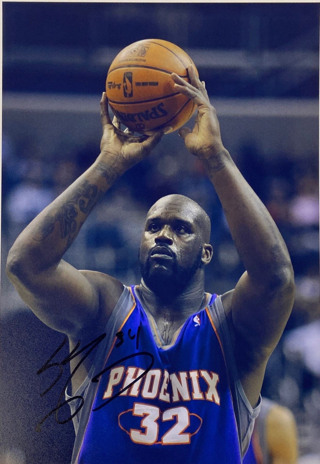 Autograph Signed Basketball Shaquille O'Neal Photo