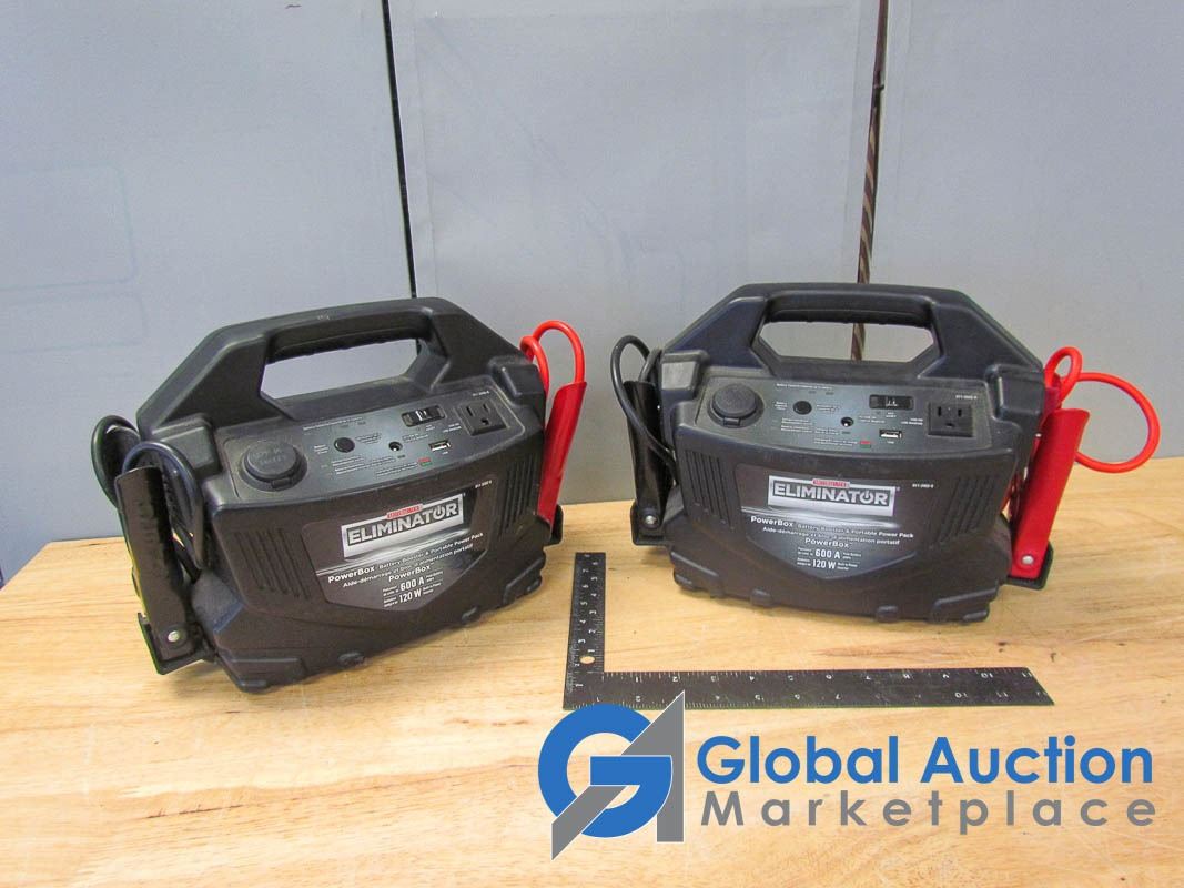 (2) Motomaster Eliminator Battery Booster/Portable Power Pack