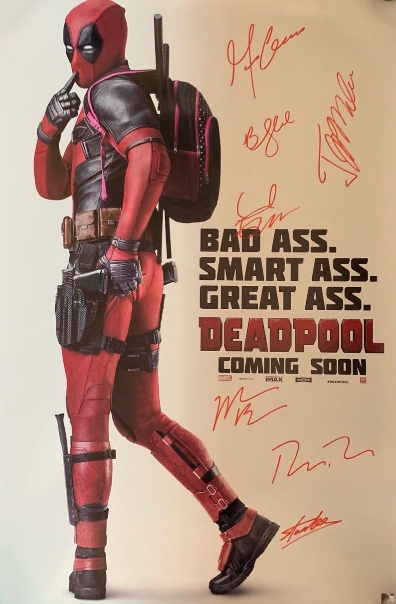 Signed Deadpool Movie Poster