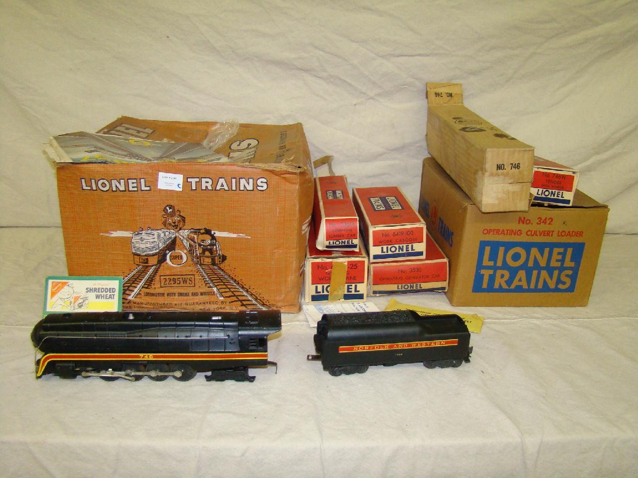 Lionel N & W Steam Freight Set.
