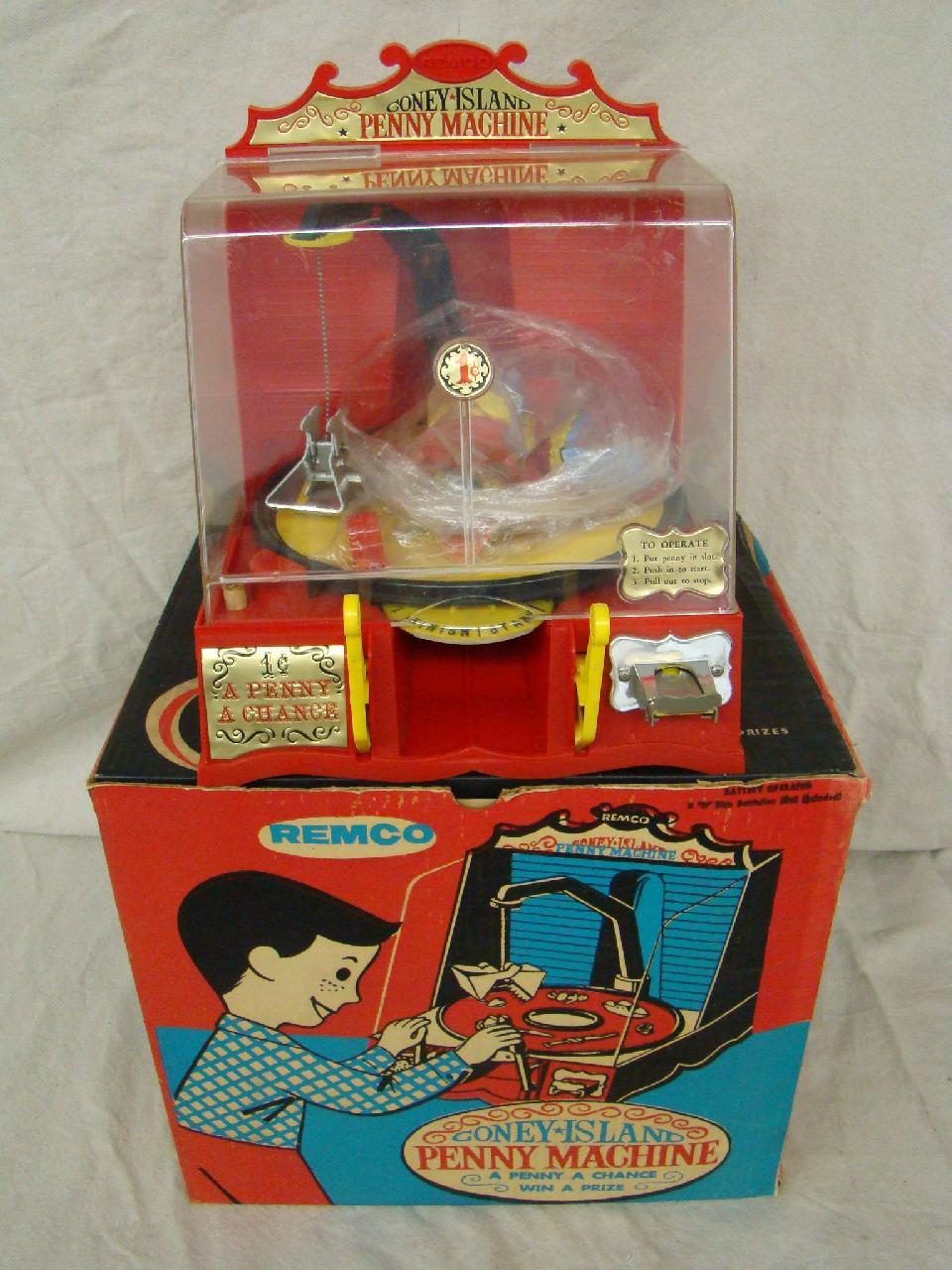 Boxed Remco Battery Op Coney Island Penny Machine