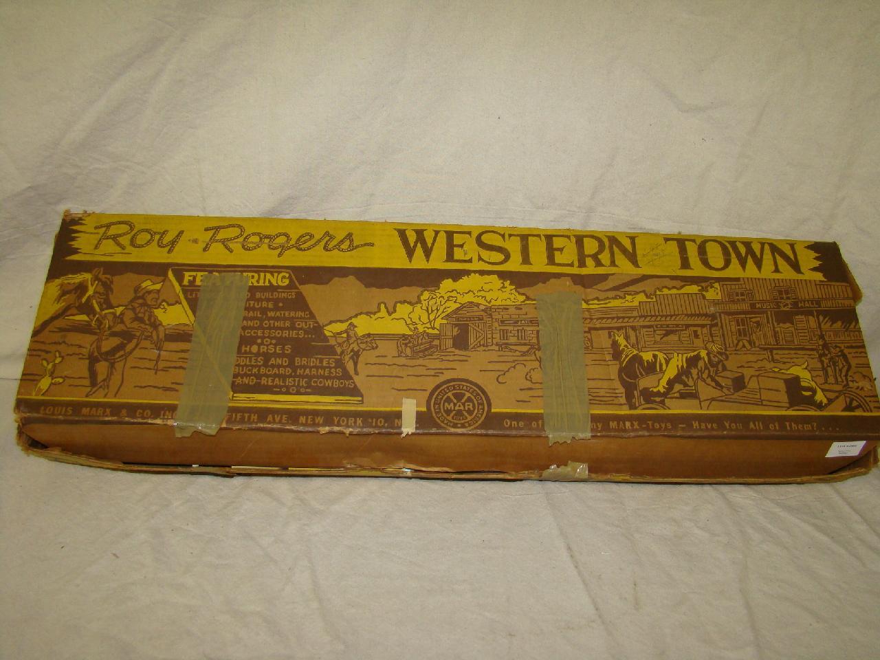 Marx Roy Rogers Western Town Playset with Box
