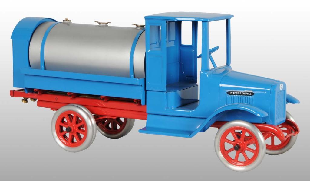 Pressed Steel Buddy L Tank Truck Toy.