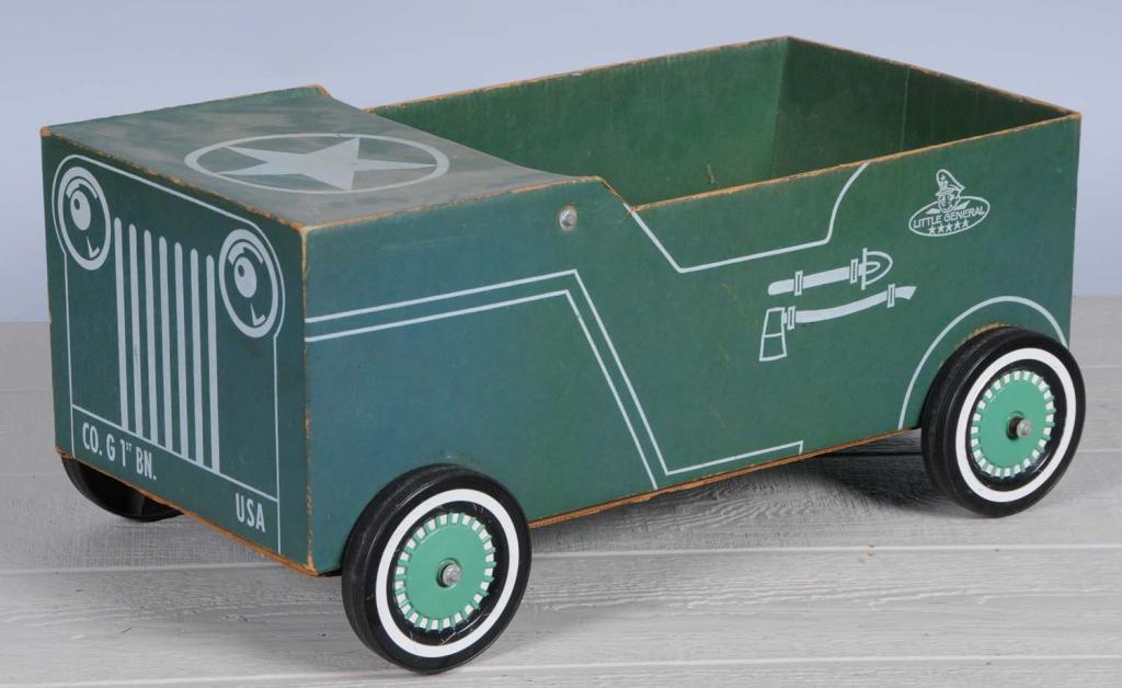 Cardboard Boxcar Jeep Pedal Car.