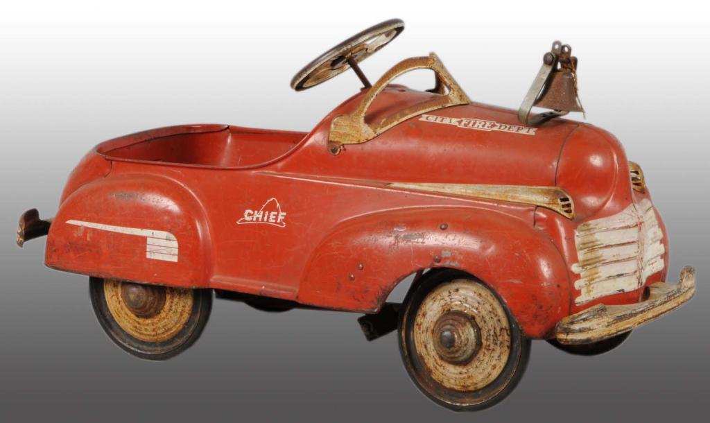 Pressed Steel Chrysler Fire Chief Pedal Car.