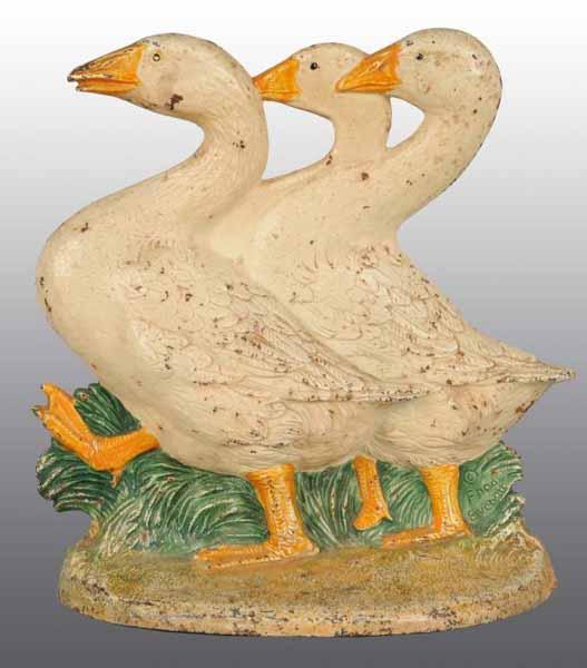 Cast Iron Three Geese Doorstop.
