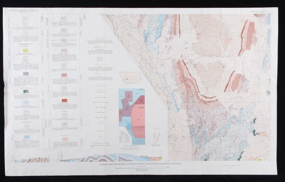 Montana & Devils Fence Topological/Geological Maps
