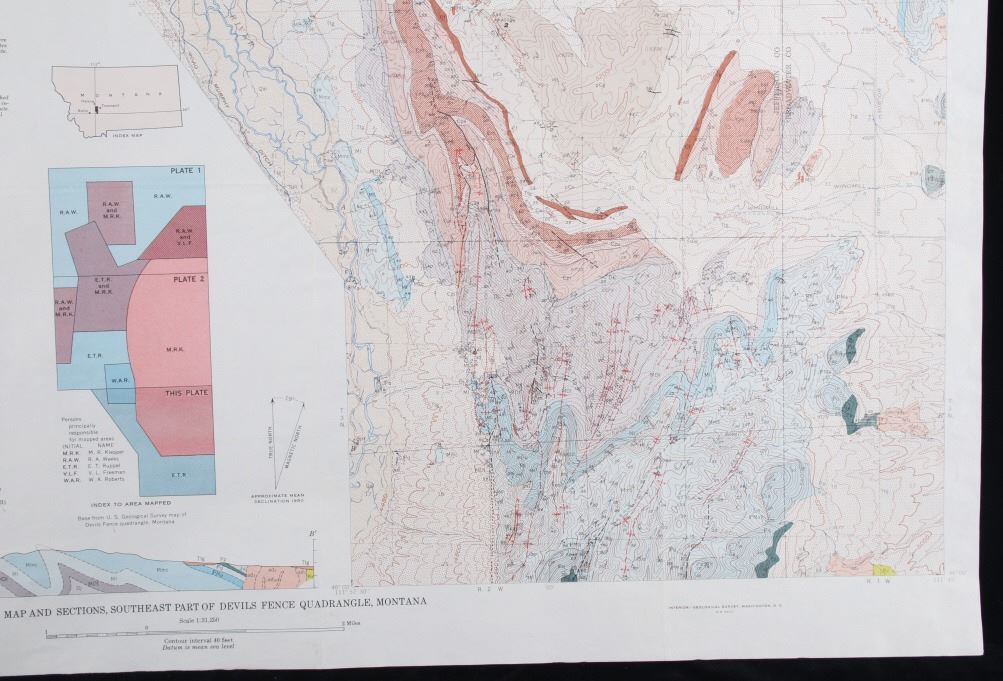 Montana & Devils Fence Topological/Geological Maps