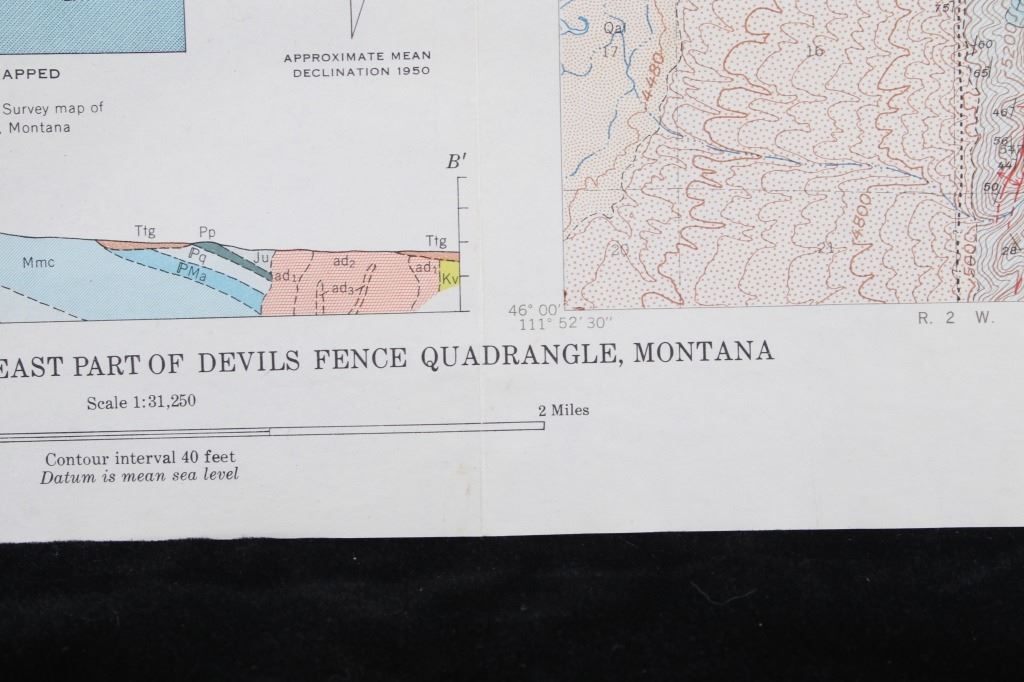 Montana & Devils Fence Topological/Geological Maps