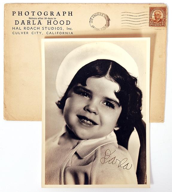 Hood, Darla - "Our Gang" Comedies Star Signed Photo
