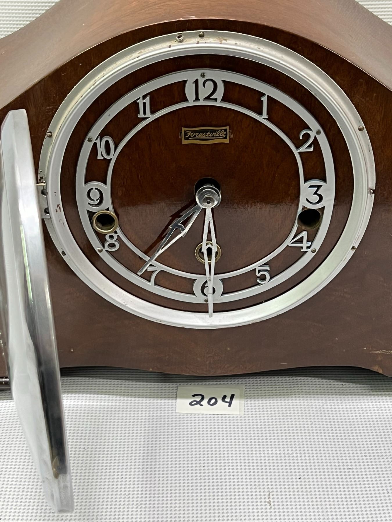 Vintage Forestville Mantle Chime Clock Approx: 15.25x8.75" & 5.5"D