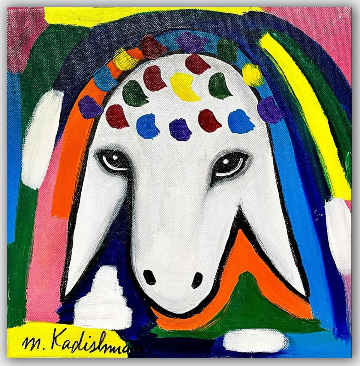 Menashe Kadishman- Original Acrylic on Canvas "Untitled"