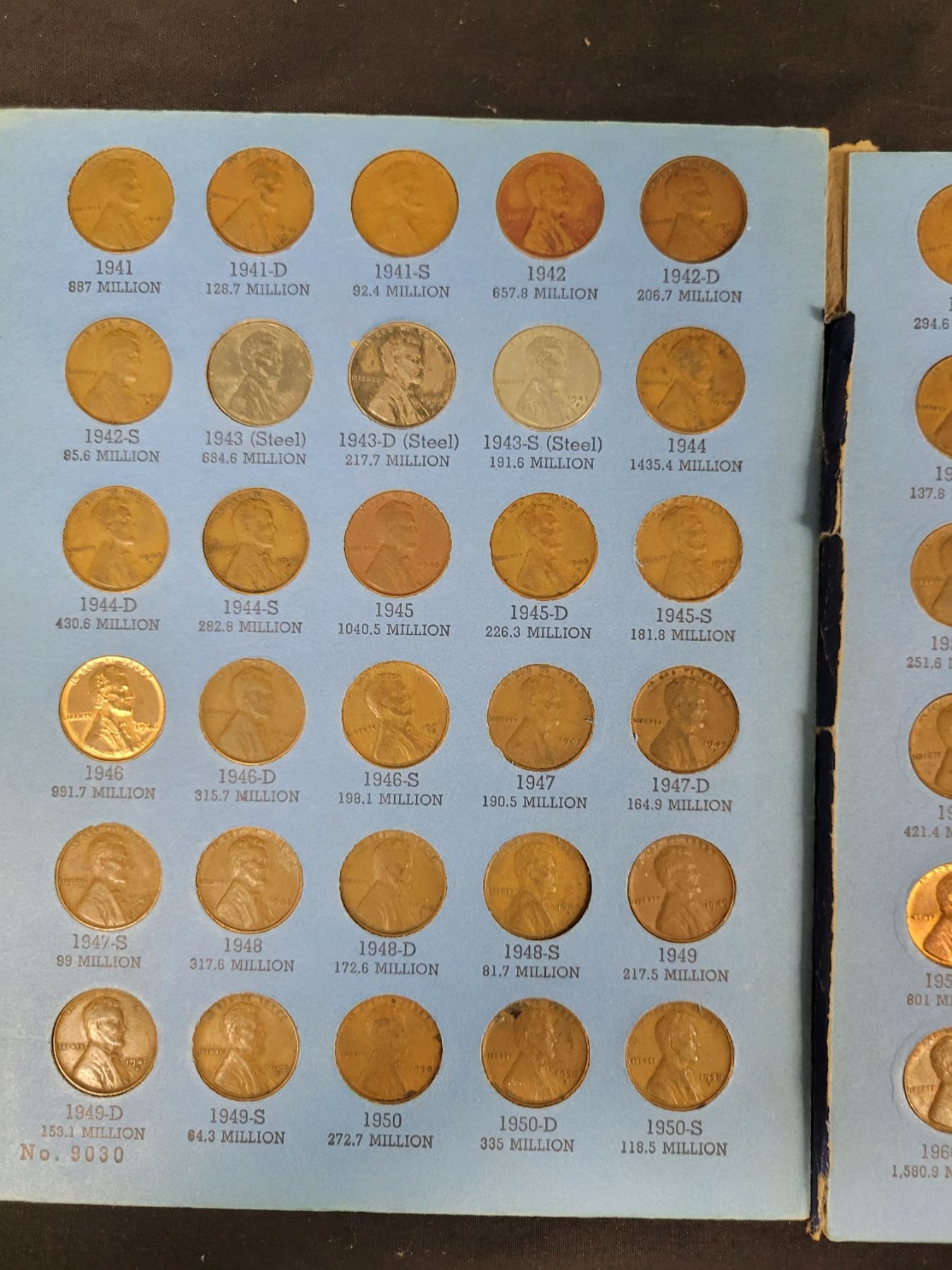 US PENNY COLLECTION-1941-1975
