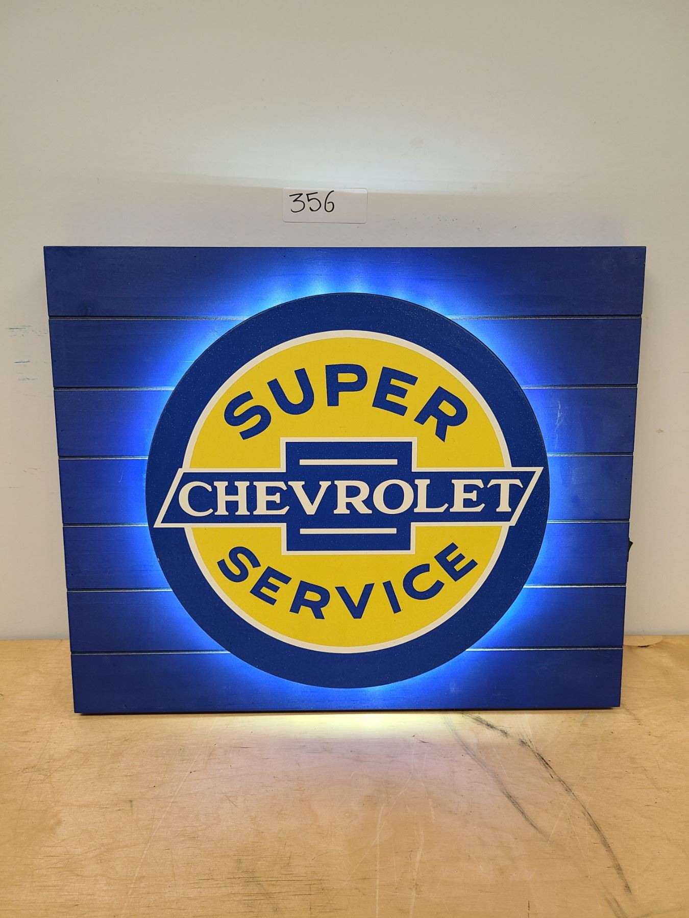 NEW CHEVROLET SUPER SERVICE LIGHT UP SIGN