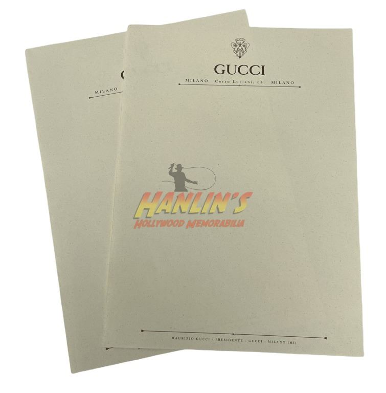 House Of Gucci 2021 Gucci Company Headed Paper Set Of 2 House Of Gucci 2021 Gucci Company Headed Paper Set Of 2
