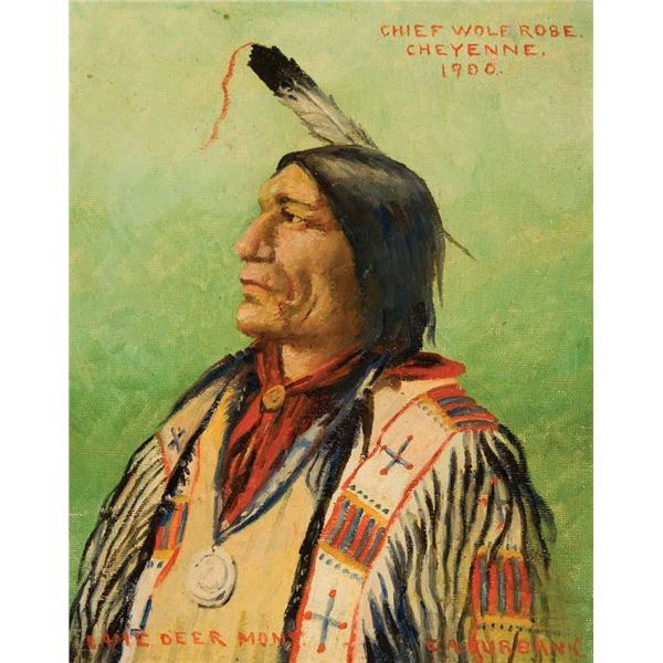 Elbridge Ayer Burbank-Standing Soldier, Sioux 1899 and Chief Wolf Robe ...