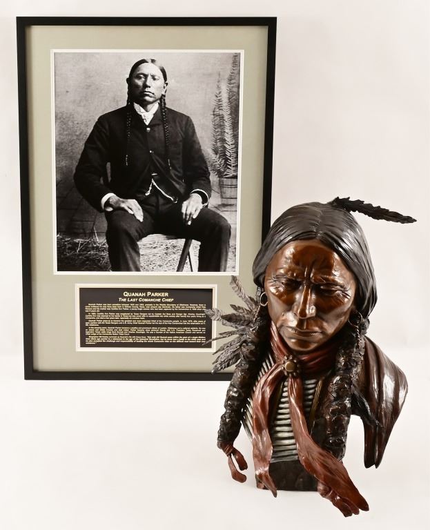 Comanche Chief Quanah Parker Bronze by Ed Natiya