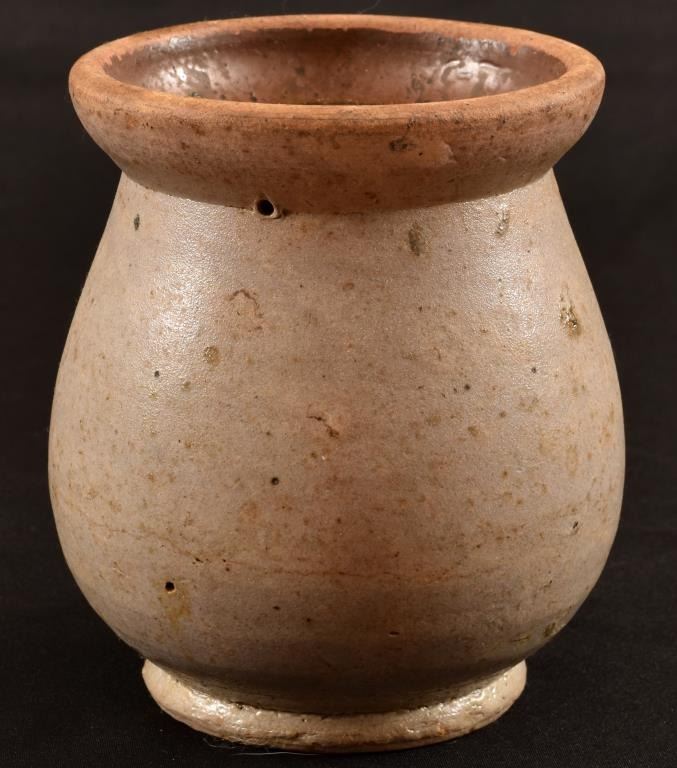 Harding Black Pottery White Jar