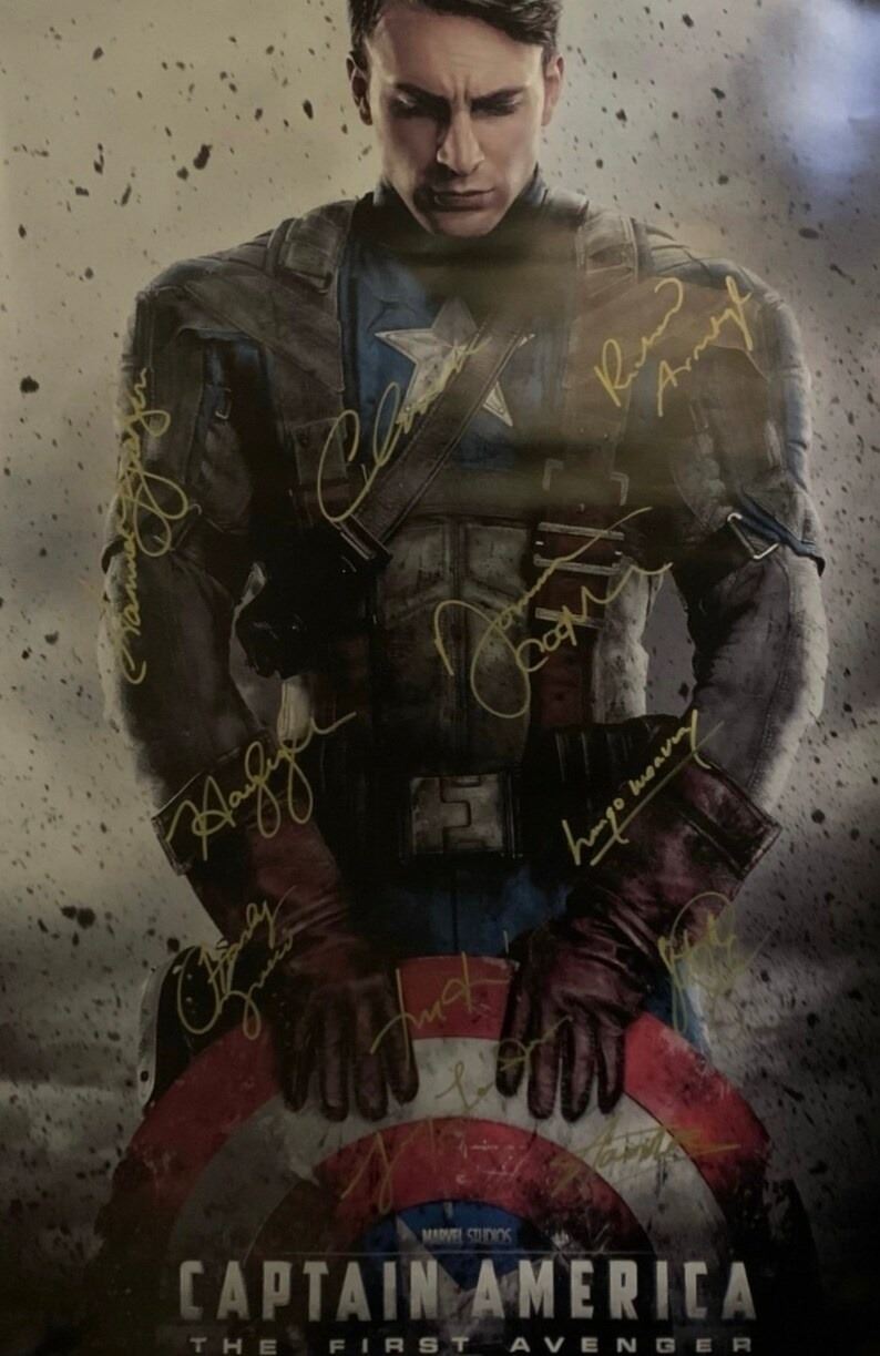 Signed Captain America Movie Poster