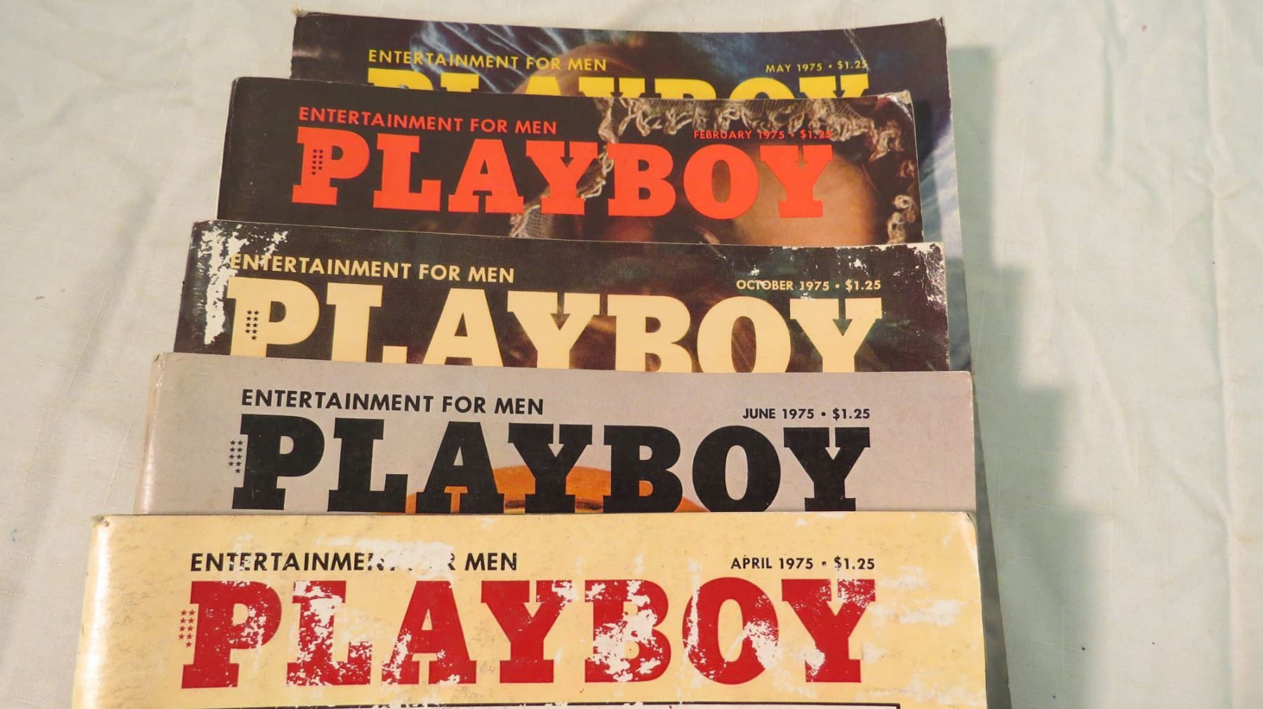 (5) Playboy magazines -1975 - Bodnarus Auctioneering