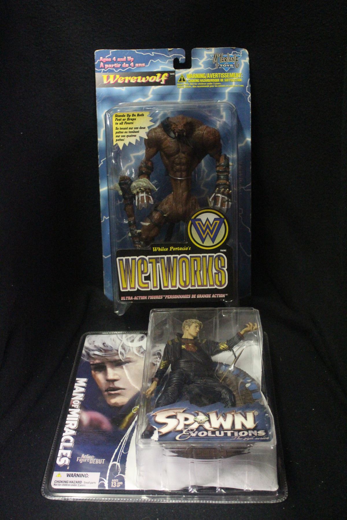 MCFARLANE WETWORKS WEREWOLF & SPAWN MAN OF MIRACLES ACTION FIGURES