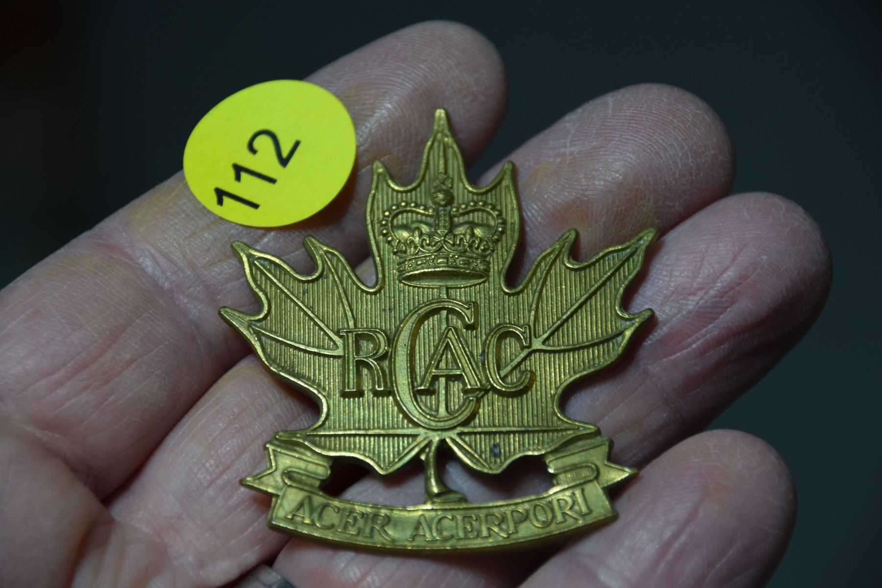 RCAC cap badge - Schmalz Auctions