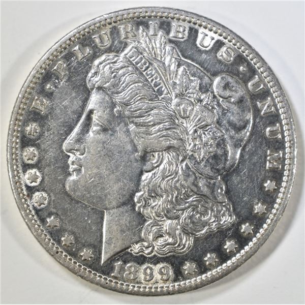 1899-S MORGAN DOLLAR AU CLEANED