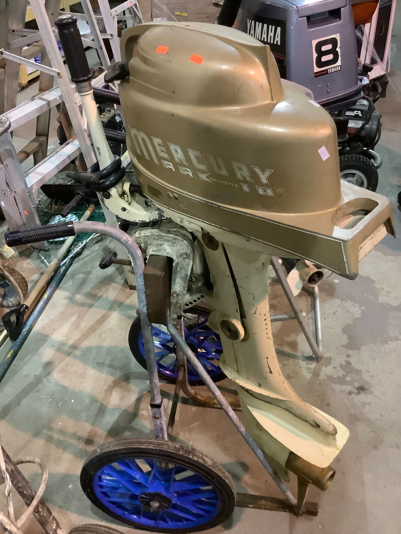 MERCURY MARK 10 OUTBOARD MOTOR WITH STAND mercury-mark-10-outboard-motor-with-stand