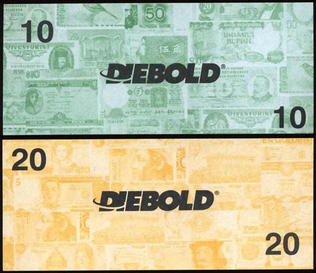 Rare Diebold ATM Test Money (COI-1206)