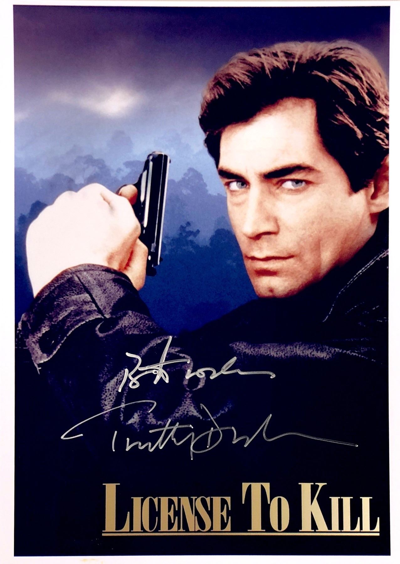Timothy Dalton Autograph Signed James Bond 007 Photo