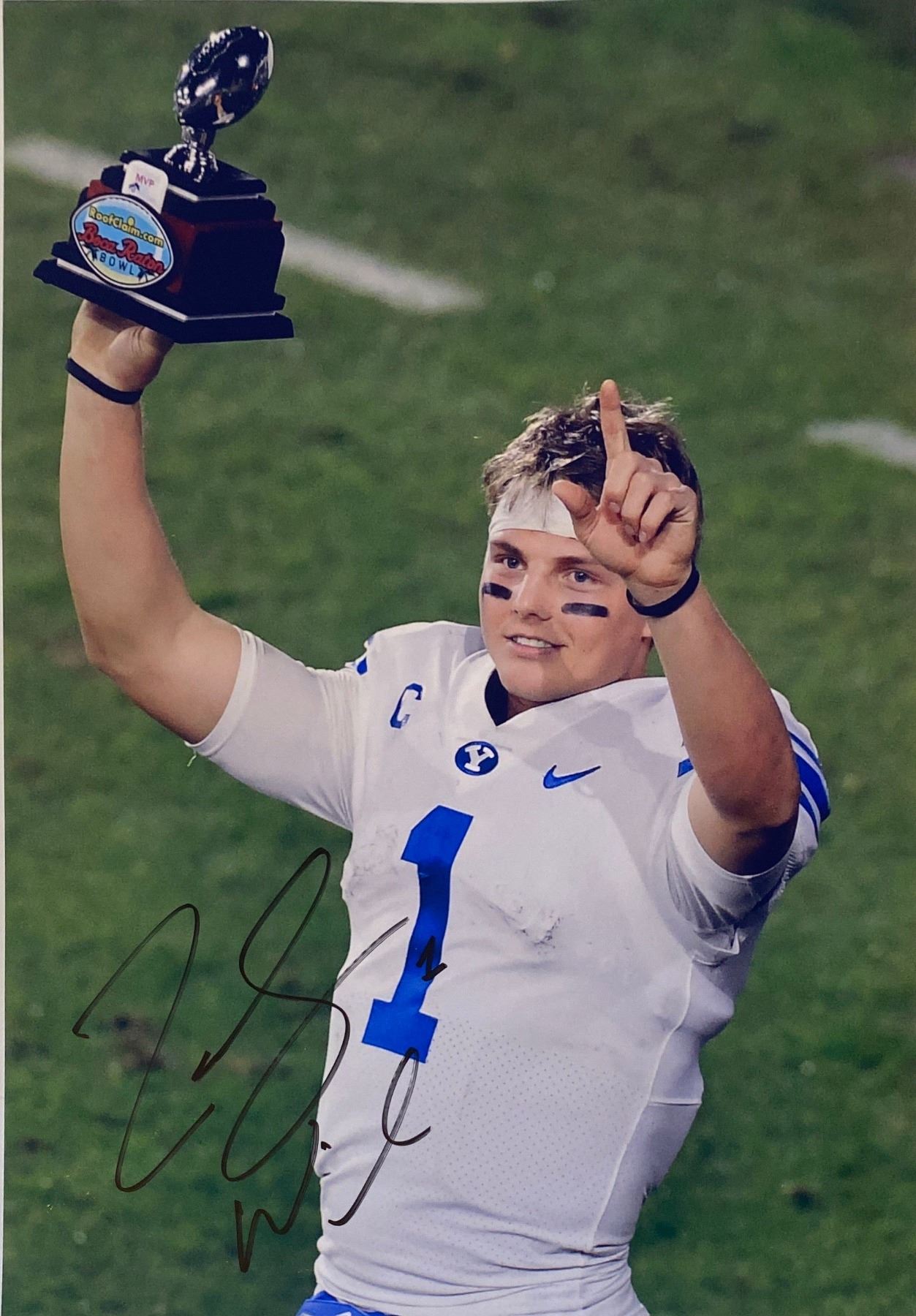 Autograph Signed Zach Wilson Photo