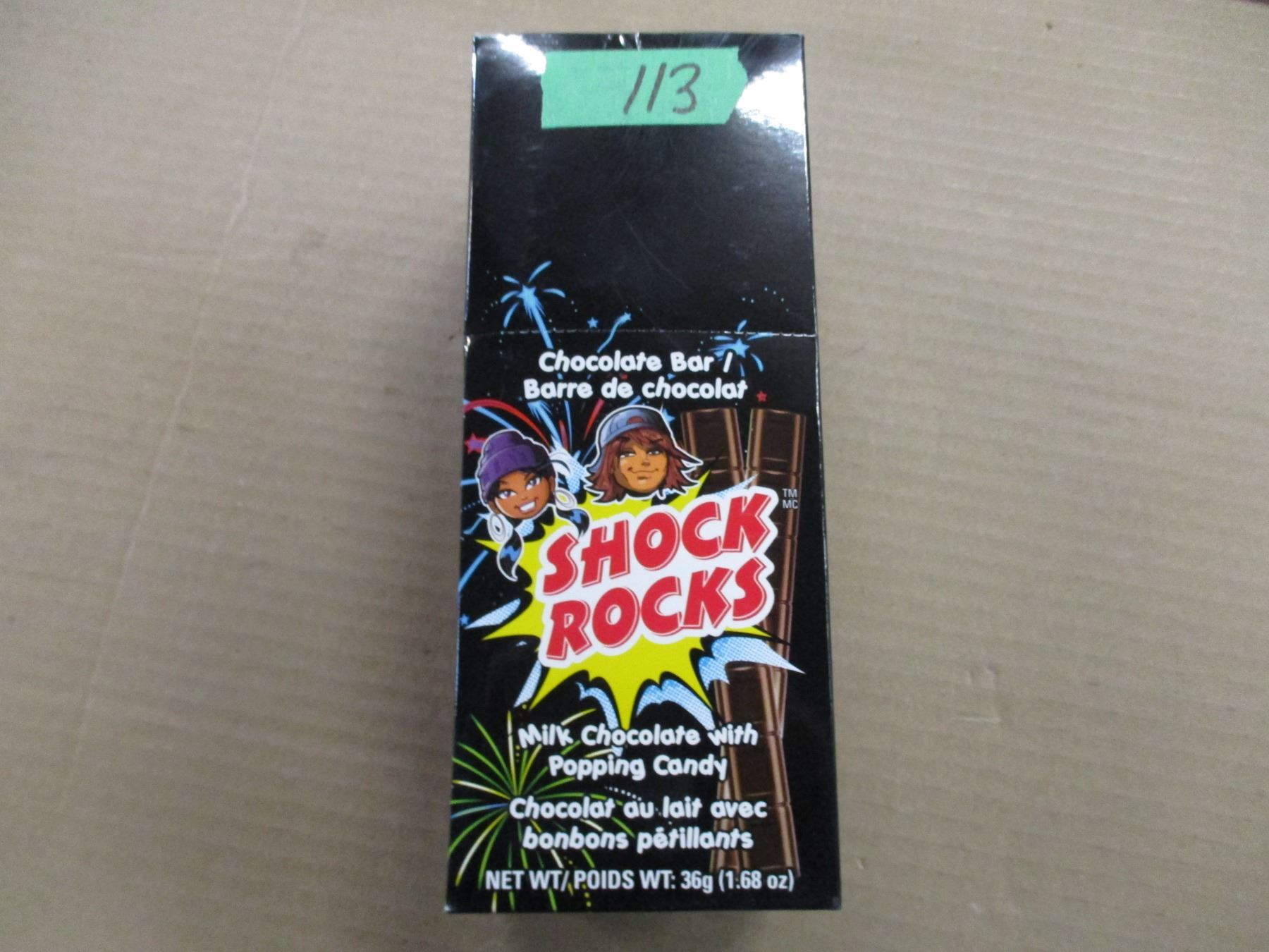 SHOCK ROCK CHOCOLATE BAR (36 G) - PER BOX